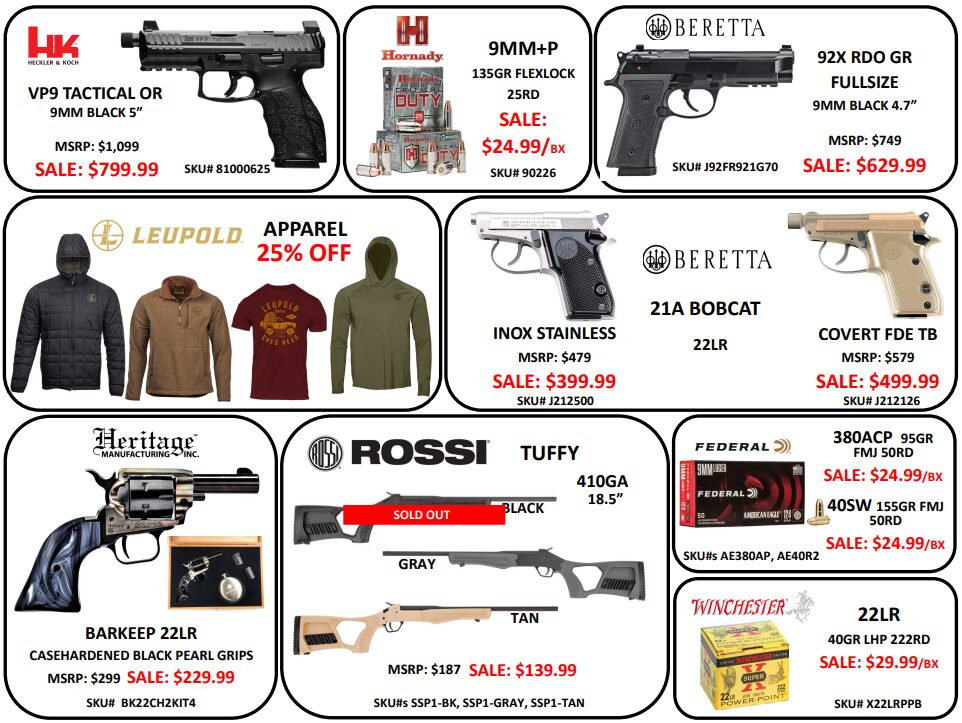 Specials - Carolina Caliber Company